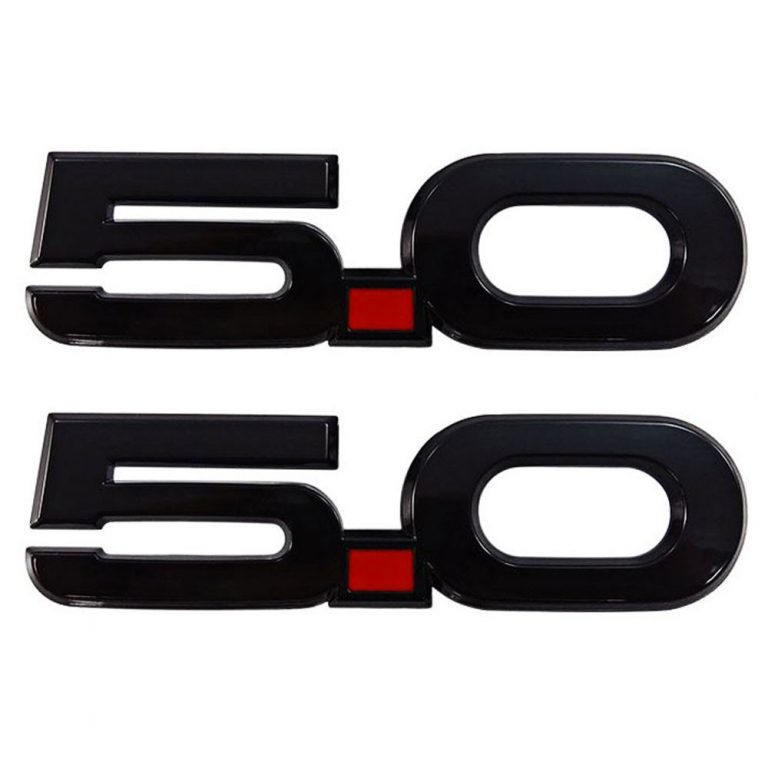 Ford Performance Emblem Black "5.0" Pair - Autoware