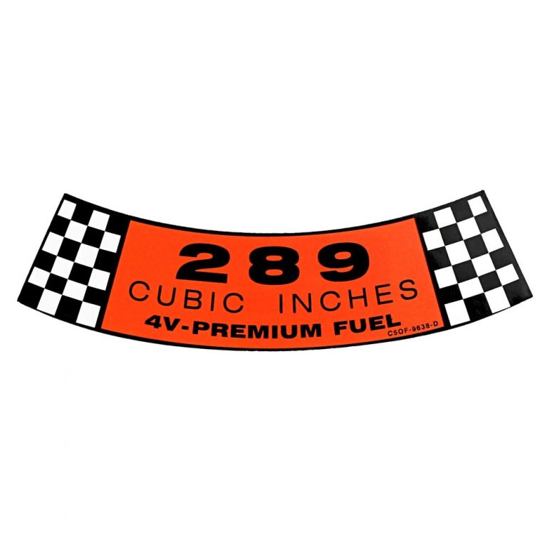 289 4-Barrel Air Cleaner Decal - Autoware