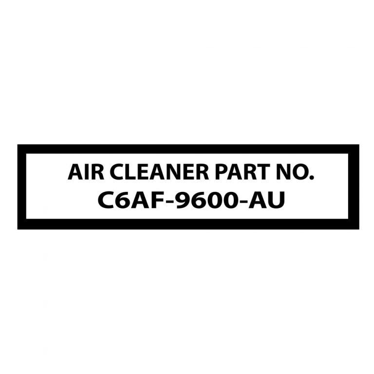 1966 289 Air Cleaner Part Number Decal - Autoware
