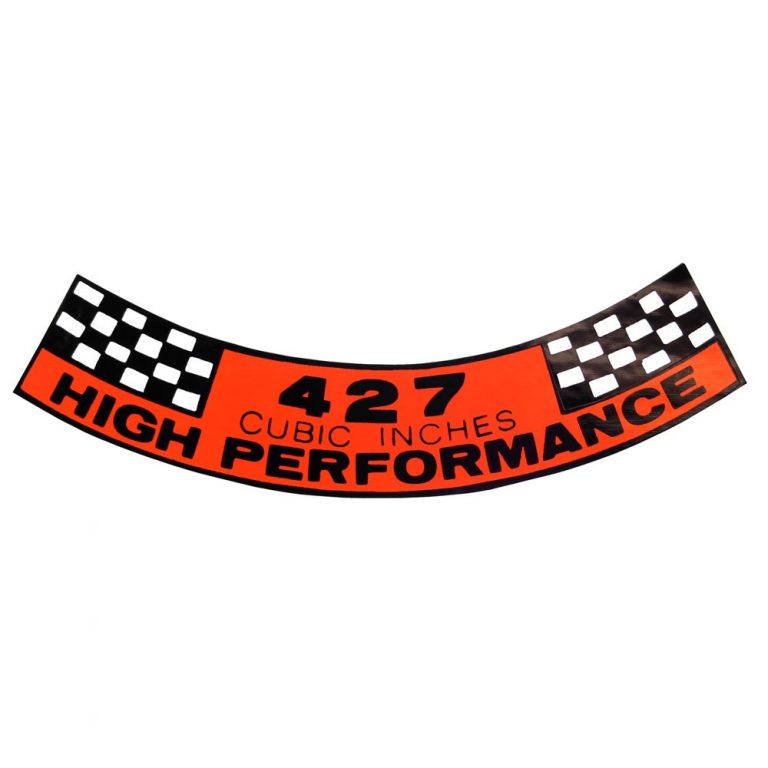 427 Hi Performance Air Cleaner Decal - Autoware