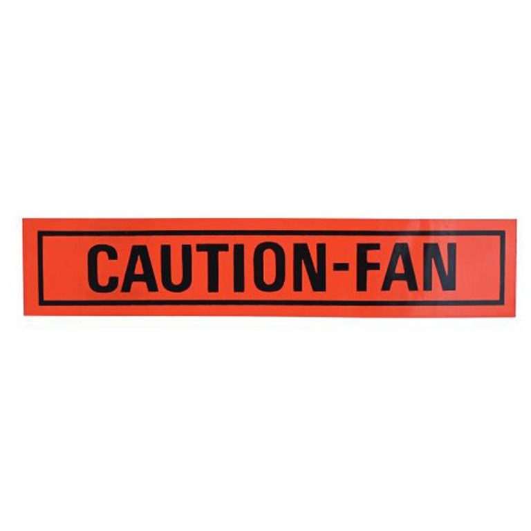 1968-79 CAUTION FAN DECAL - Autoware