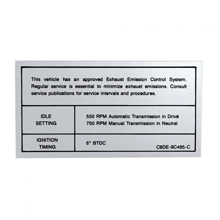 1968-69 Emission (Small Block) Decal - Autoware