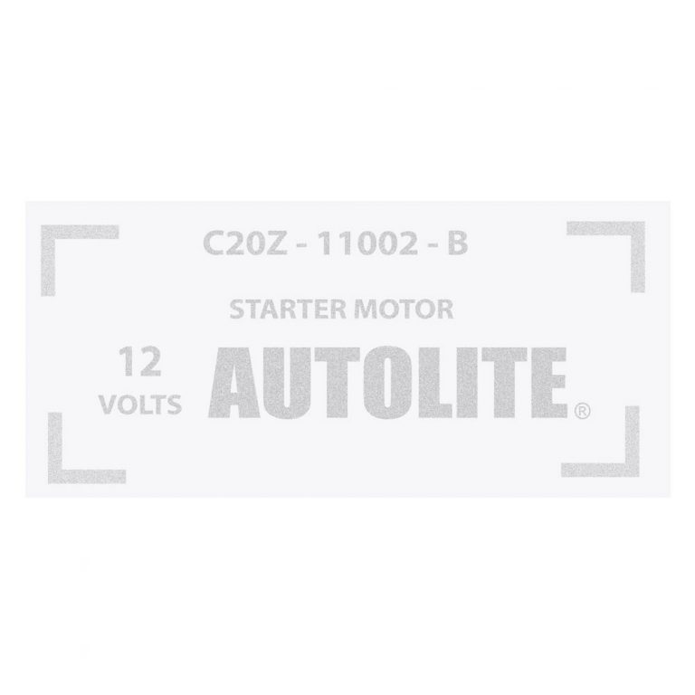 1965-67 Starter Decal Small Block - Autoware