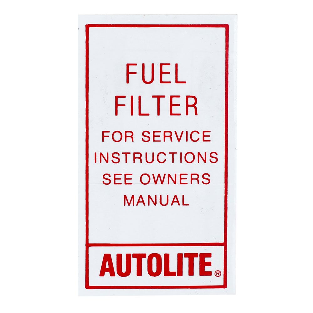 1964-66 Fuel Filter Canister Decal - Autoware