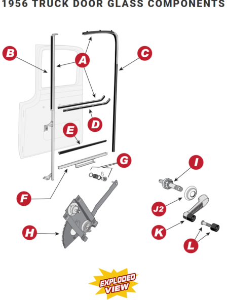 1956 Door Glass Run - Autoware