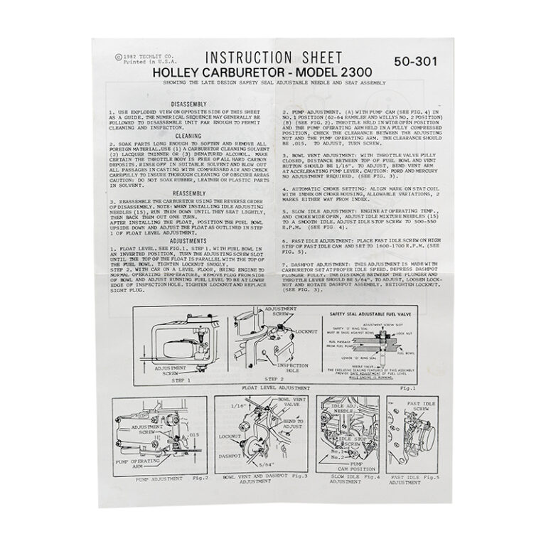 Holley 2BBL 2300 Carburetor Repair Kit - Autoware