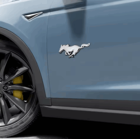 Mustang Running Horse Emblem Chrome - Autoware
